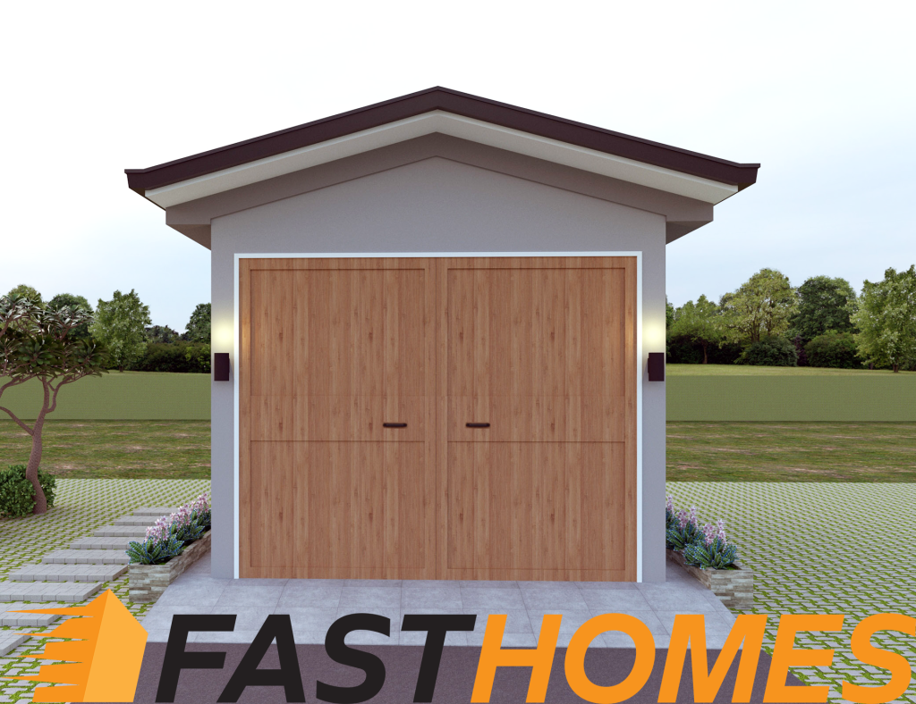 Car Garage with Double Sloped Roof – C230912 – FastHomes